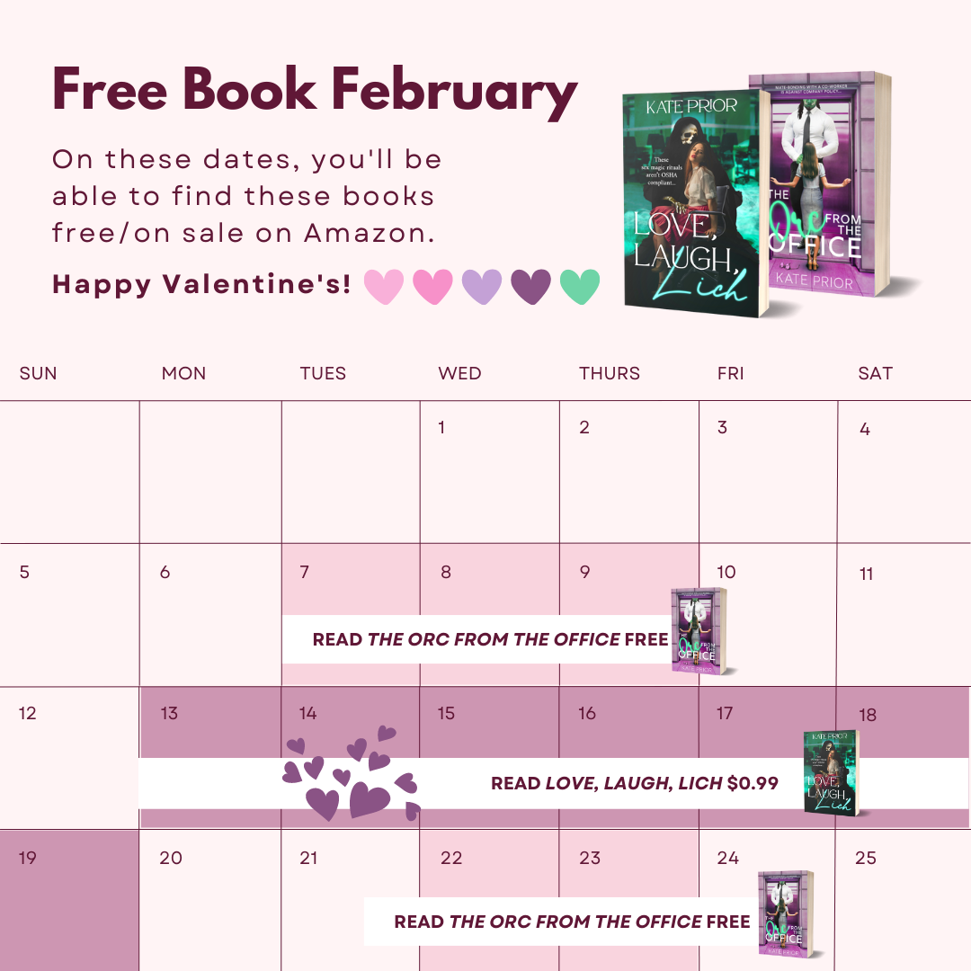 Free Books February! – Kate Prior